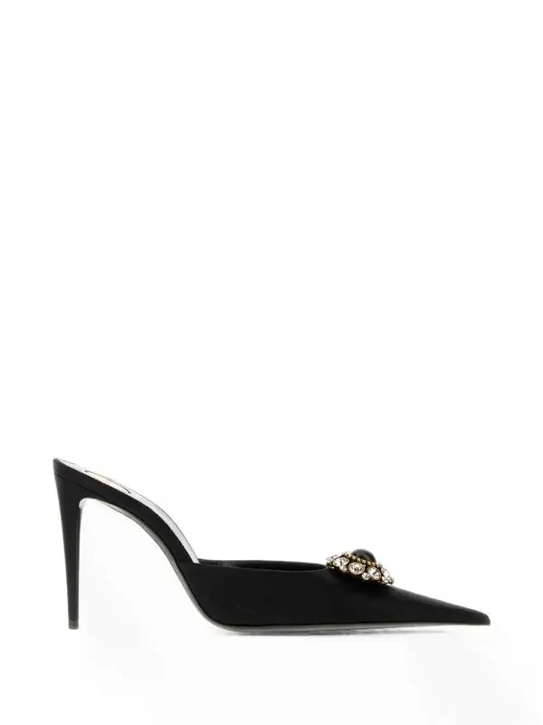 Saint Laurent Cosmo Crystal-embellished Pumps - Black