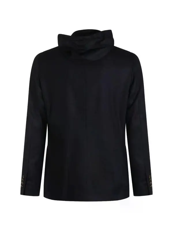 Eleventy Hooded Single-breasted Blazer - Blue