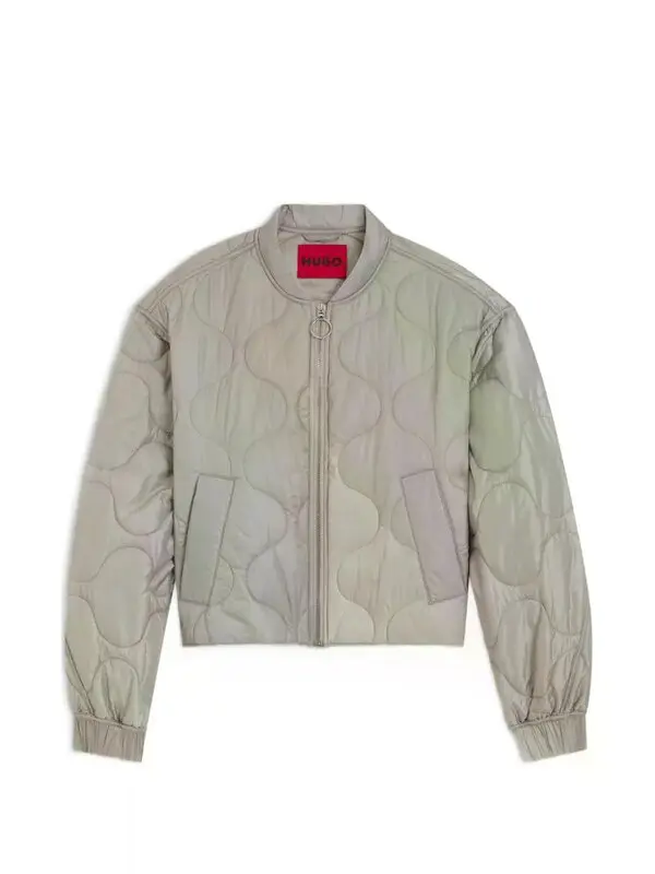 Hugo Water-repellent Jacket With Onion Quilting - Grey
