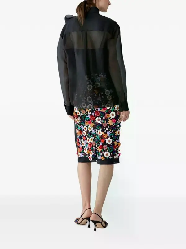 Carolina Herrera Bow-detail Organza Shirt