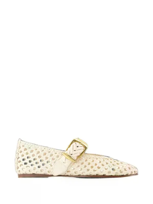 Zimmermann Alchemy Woven Leather Ballet Flats - Neutrals