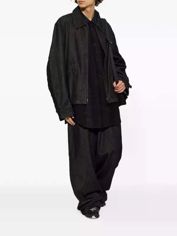 Y3 Deco Stitch Distressed-effect Patch-pocket Shirt