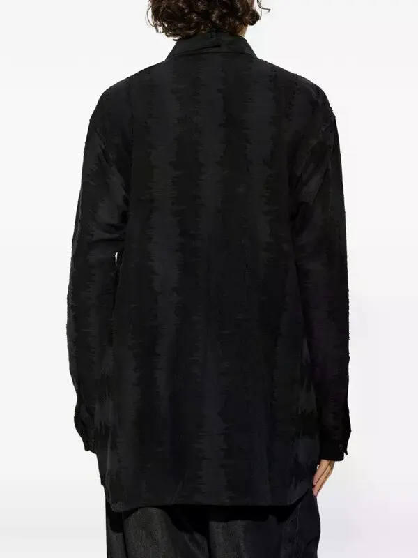 Y3 Deco Stitch Distressed-effect Patch-pocket Shirt