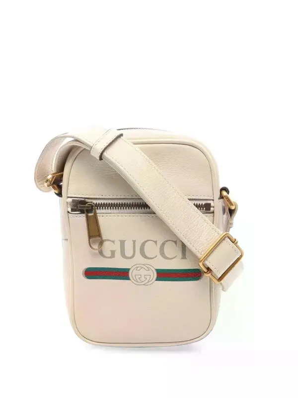 Gucci Leather Web Detail Shoulder Bag