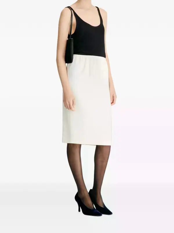 Loulou De Saison Elasticated-waist Midi Skirt - Neutrals