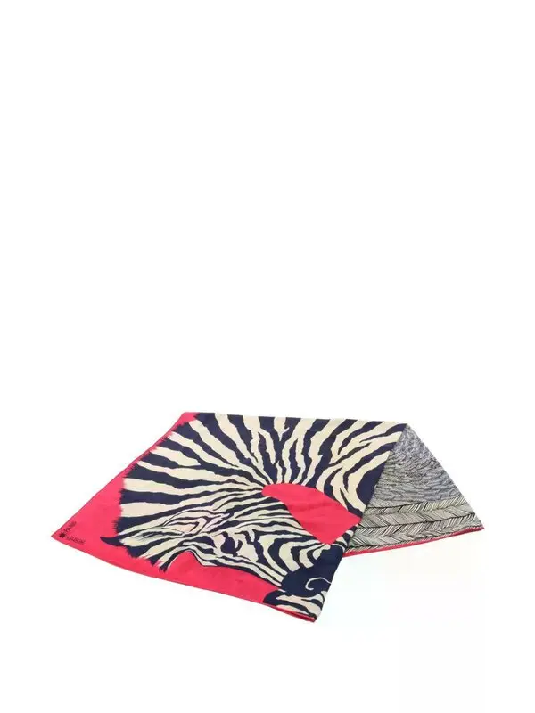 Hermès 2010s Zebra Pegasus Scarf - Pink