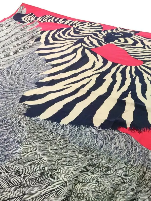 Hermès 2010s Zebra Pegasus Scarf - Pink