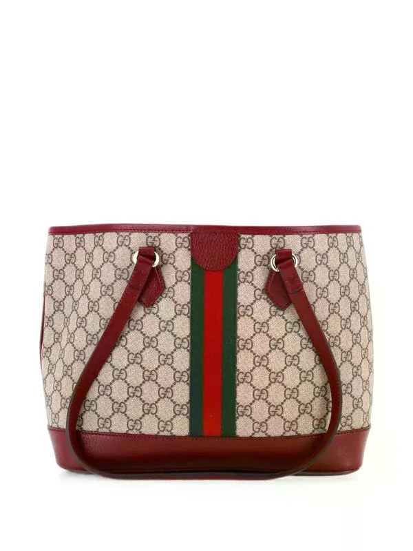 Gucci Ophidia Open Shopping Gg Coated Canvas Medium Tote Bag