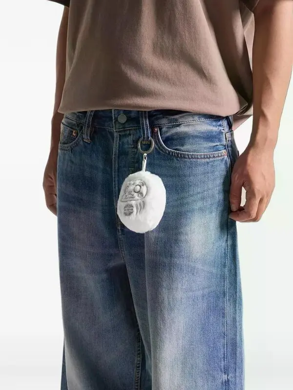 EVISU Faux-fur Daruma Keyring