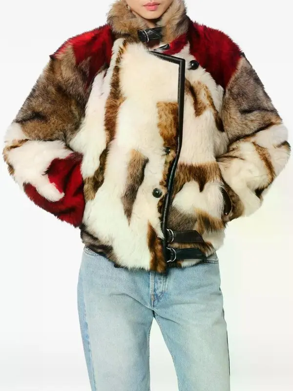 Isabel Marant Étoile Roama Patchwork Shearling Jacket