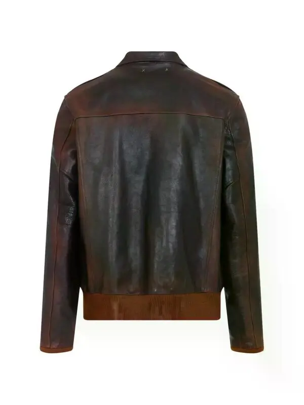 GOLDEN GOOSE Flap-pockets Leather Jacket