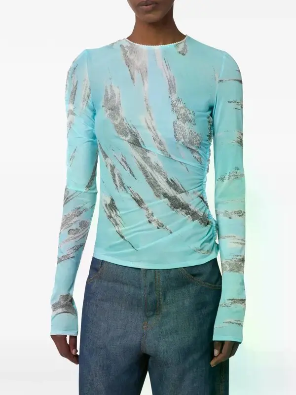 Moschino Archive Clouds Tulle Top