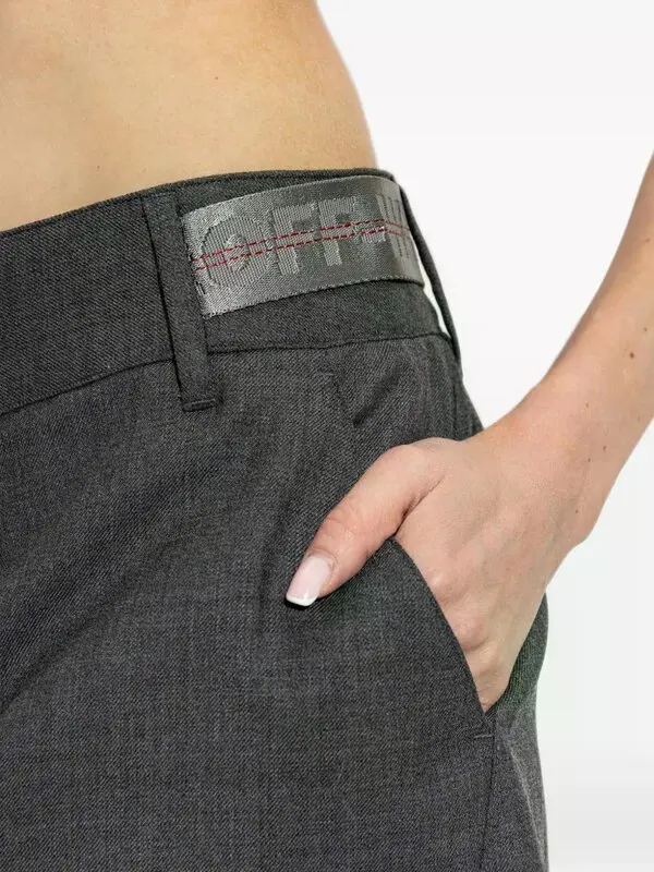 Off-White Industrial Logo-patch Pleated Mini Skirt
