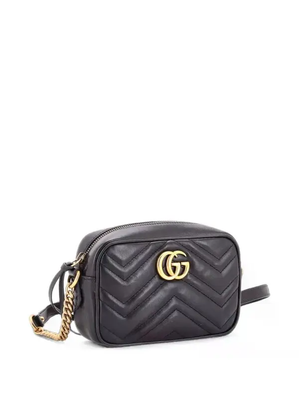 Gucci Matelassé Leather Mini Shoulder Bag - Black