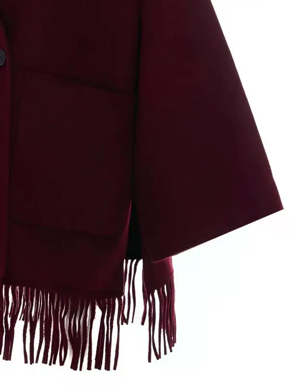 THE DYNAMIS STUDIO Lyon Fringed Jacket - Red