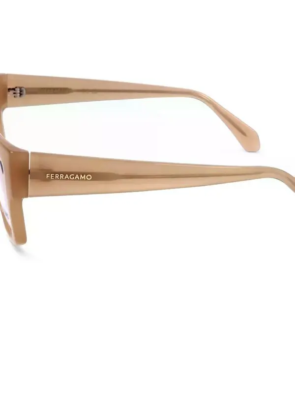 FERRAGAMO Square Frame Eyeglasses - Neutrals