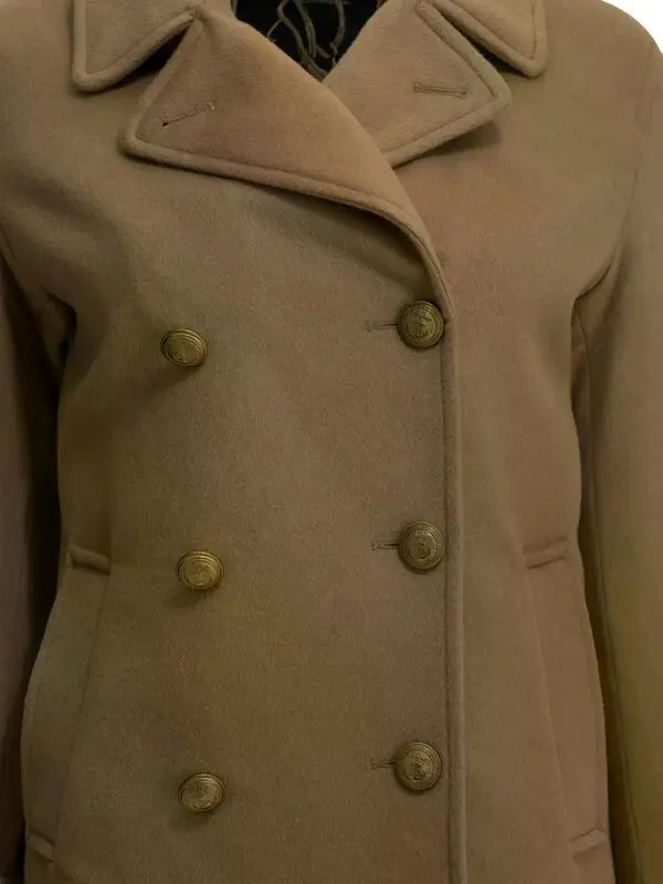 SEALUP Double-breasted Camel Hair Coat