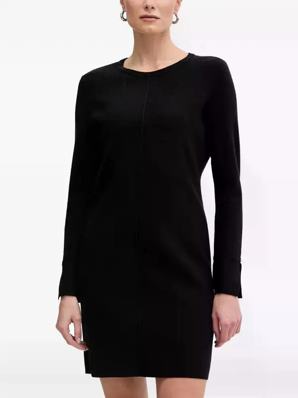 MORGAN Pleated Cuff Collared Mini Dress