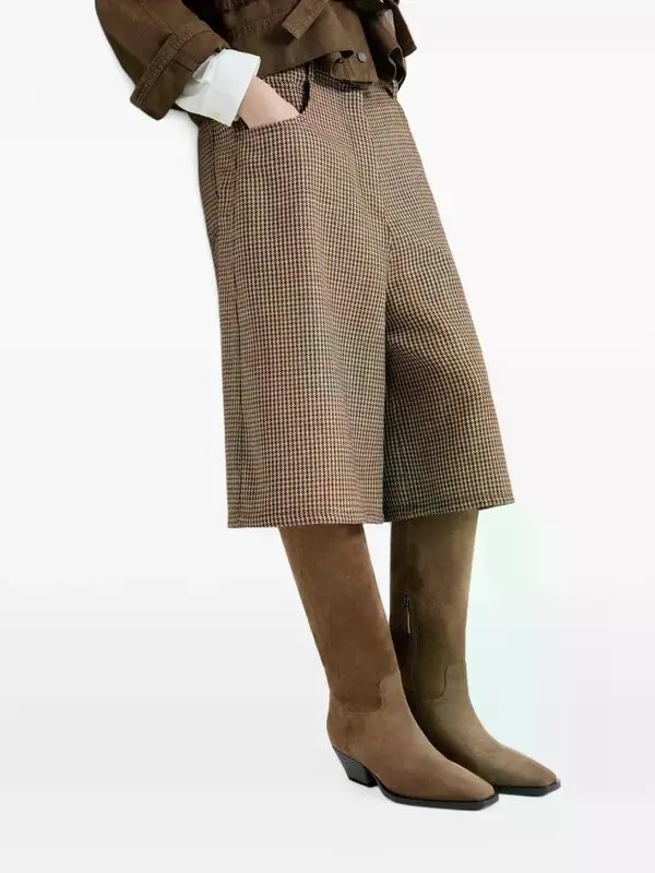 Brunello Cucinelli Monili Houndstooth Wool Shorts