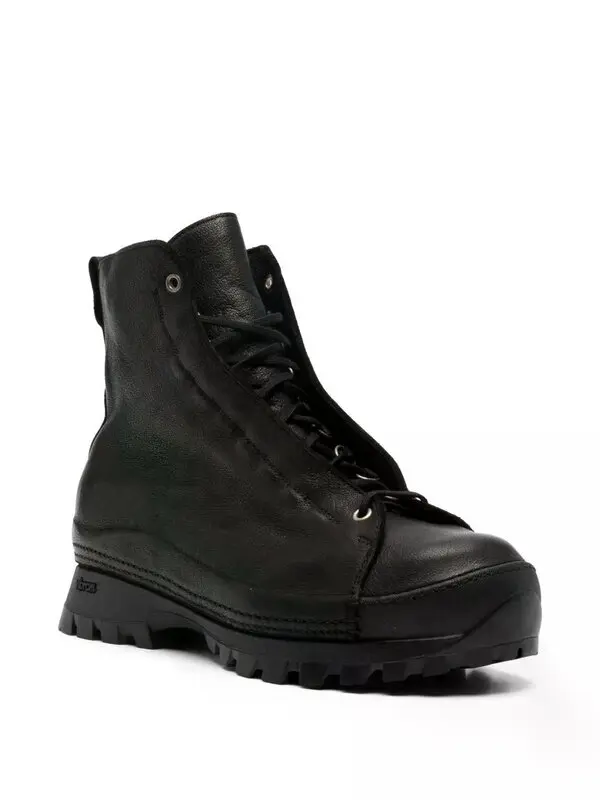 Guidi Leather Lace-up Hiking Boots - Black