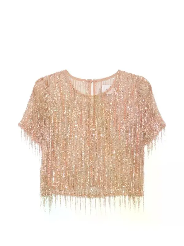 Aje Embellished Sequin Top - Neutrals