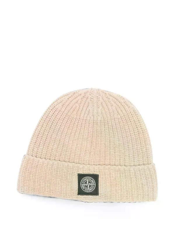 Stone Island Logo-patch Beanie Hat