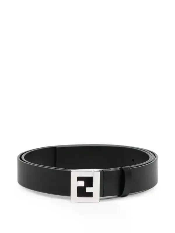 Fendi Ff Logo Buckle Belt - Black