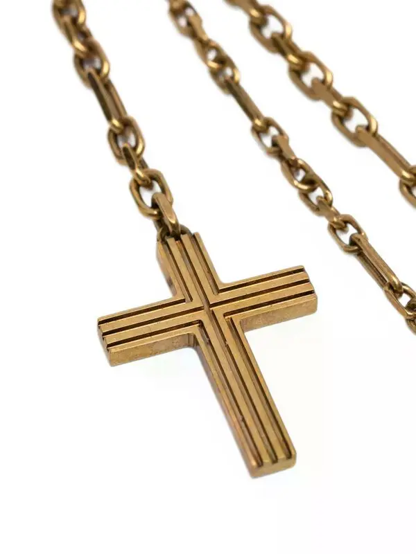 Khaite Cross-pendant Layered-chain Keyring