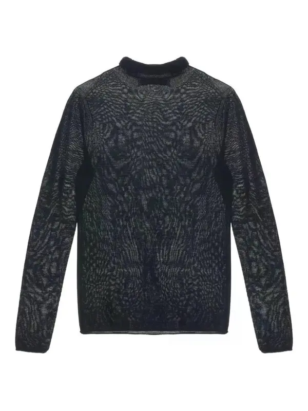 Carven Sheer Turtleneck Sweater - Black