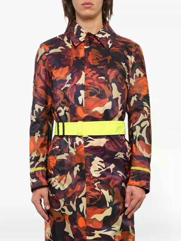 Alexander McQueen Camouflage-print Belted Coat