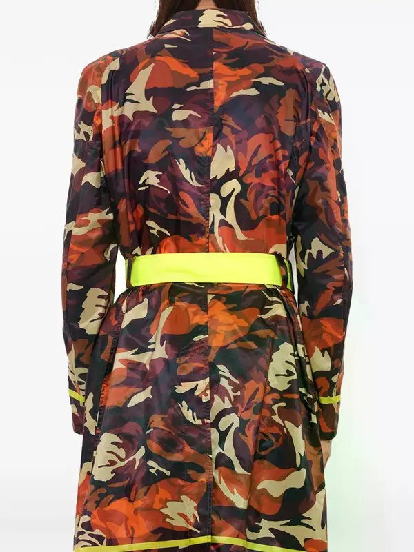 Alexander McQueen Camouflage-print Belted Coat