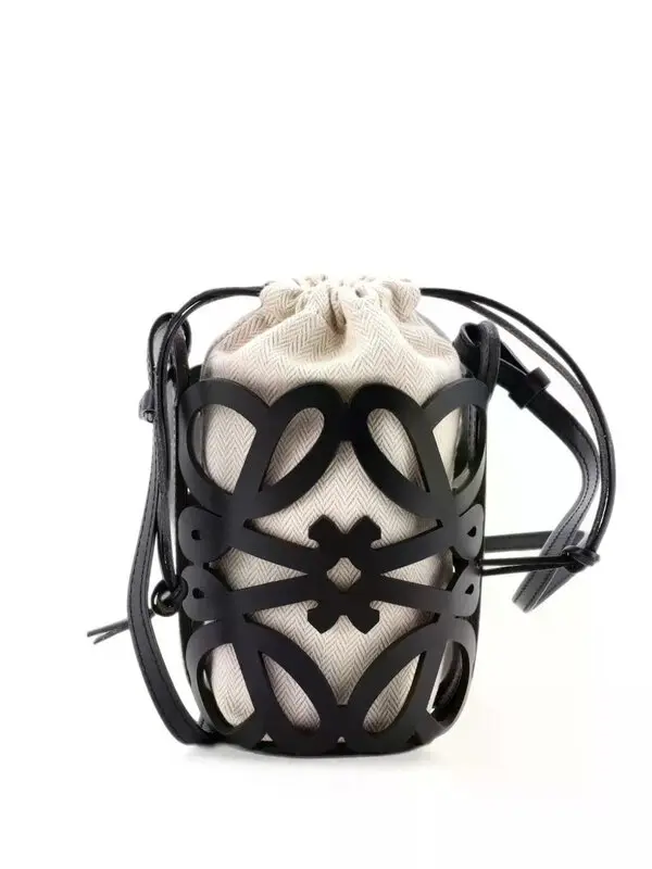 Loewe Anagram Drawstring Crossbody Bag - Black