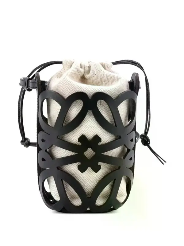 Loewe Anagram Drawstring Crossbody Bag - Black