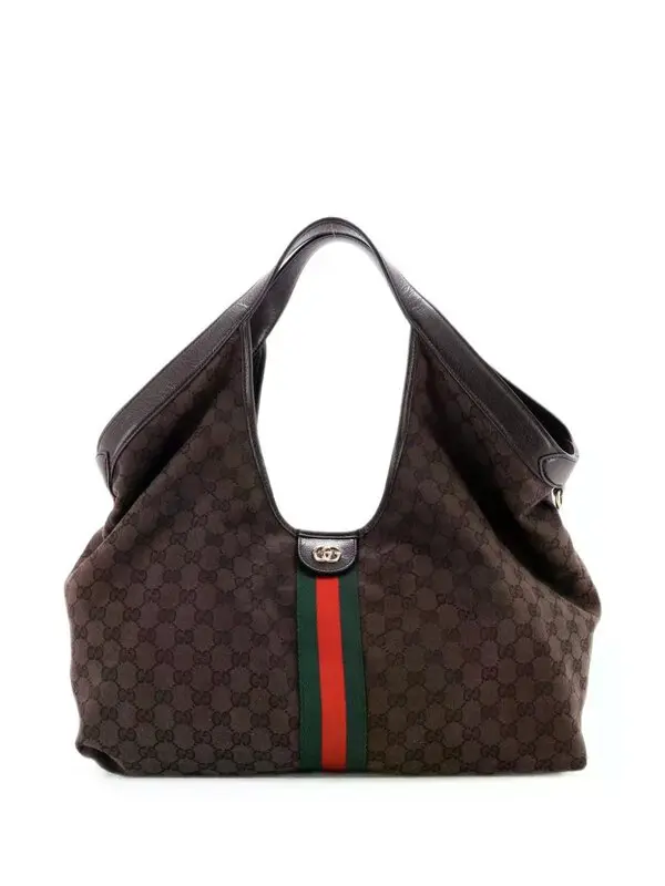 Gucci Giglio Gg Canvas Large Tote Bag - Brown