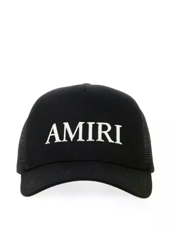 Amiri Logo Embroidered Mesh-panel Cap - Black