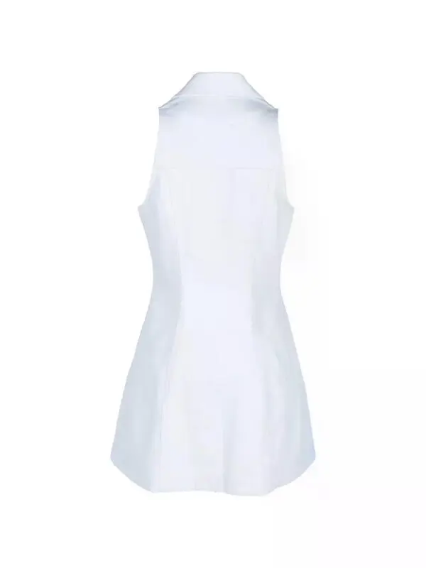 Matthew Bruch Button-up Sleeveless Mini Dress