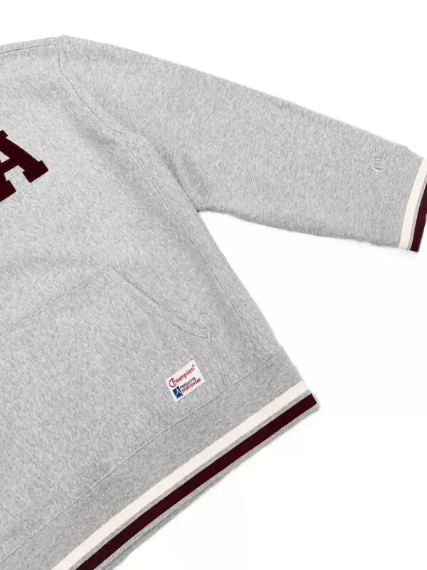 Champion Long Sleeve Logo Patch Polo Sweatshirt