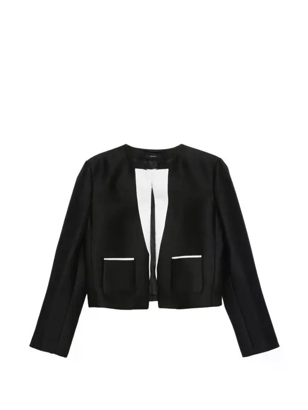TOM FORD Contrast Trim Collarless Jacket