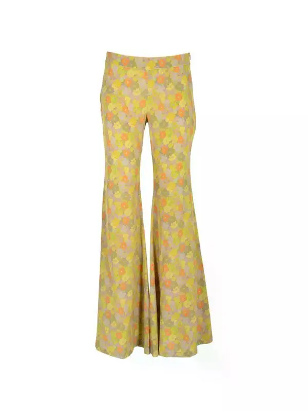 FRANCOISE PINTON - PARIS Floral Print Flared Trousers