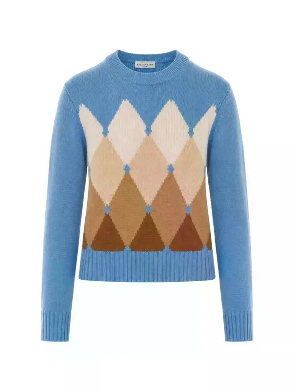 BALLANTYNE Argyle-intarsia Sweater - Blue