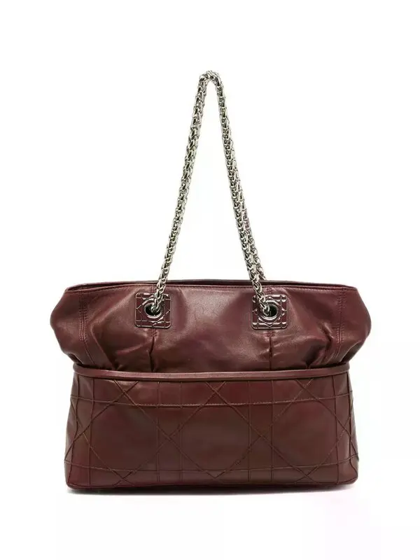 Dior 2011 Granville Cannage Tote Bag - Red