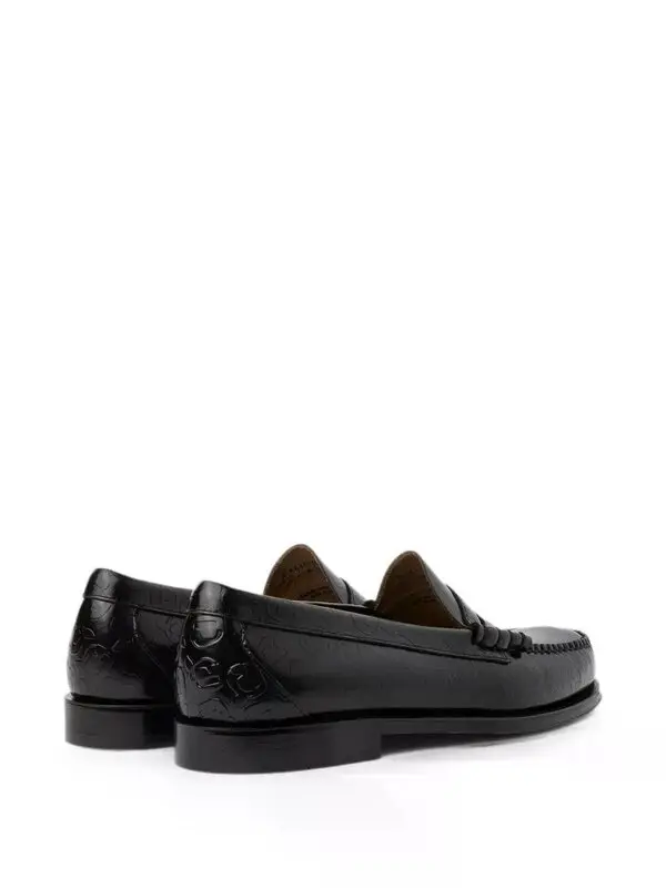 Karl Lagerfeld X G.h. Bass Embossed Leather Loafers
