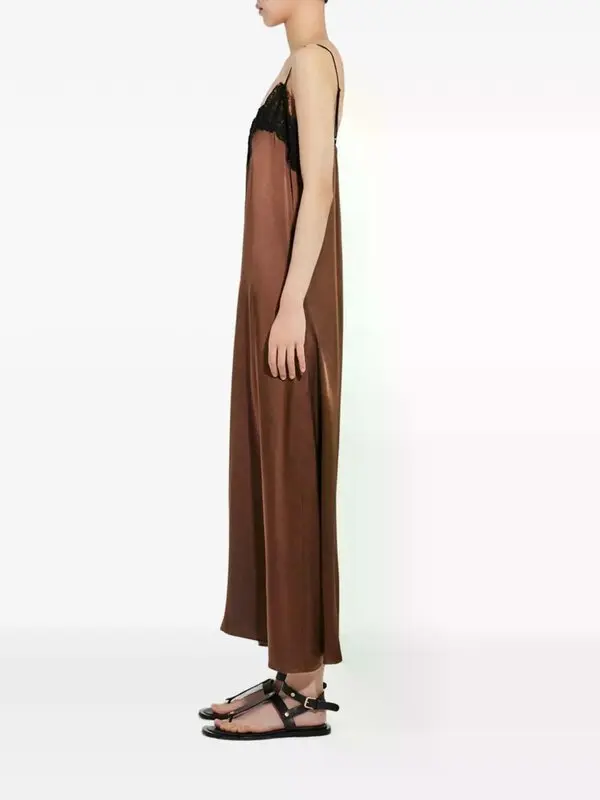 Co Lace Trim Spaghetti Strap Maxi Dress