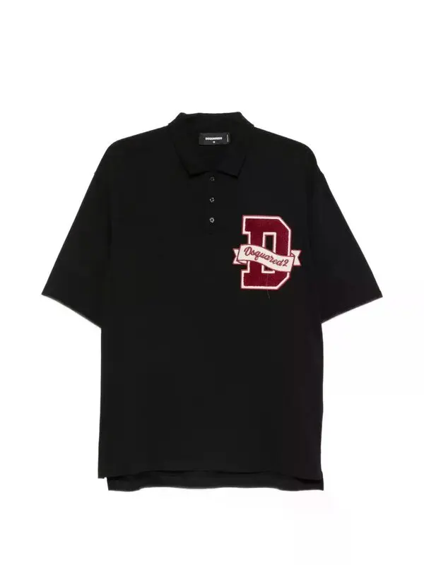 Dsquared2 Logo-patch Polo Shirt - Black