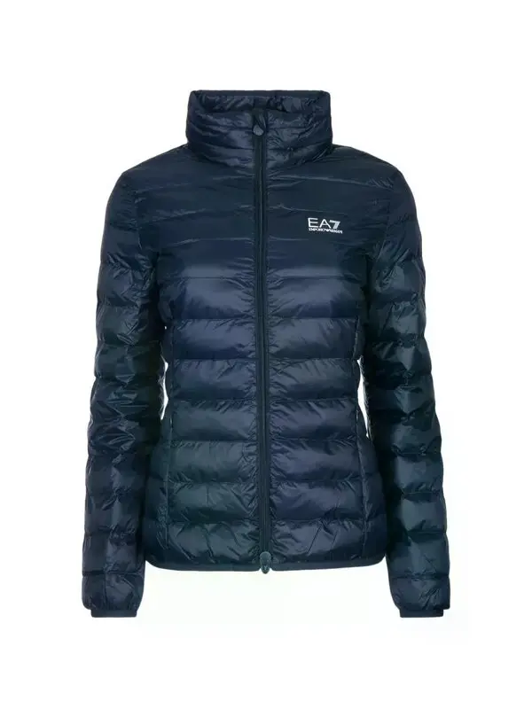 EA7 Quilted Zip-up Jacket - Blue