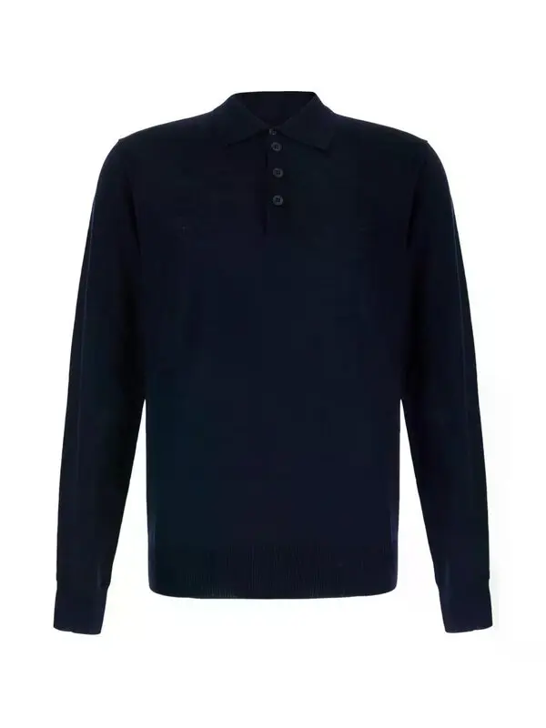 Emporio Armani Logo-embroidered Polo Sweater