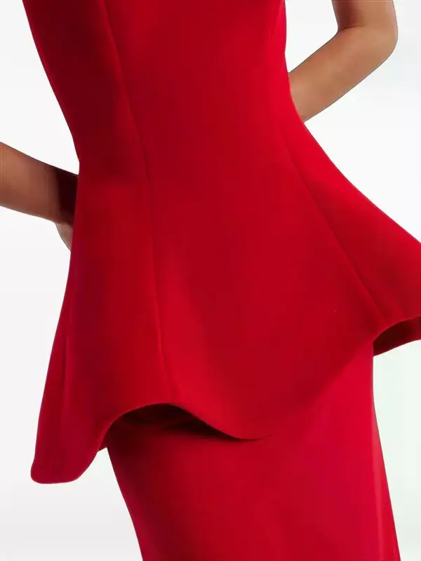 David Koma Strapless Peplum Gown