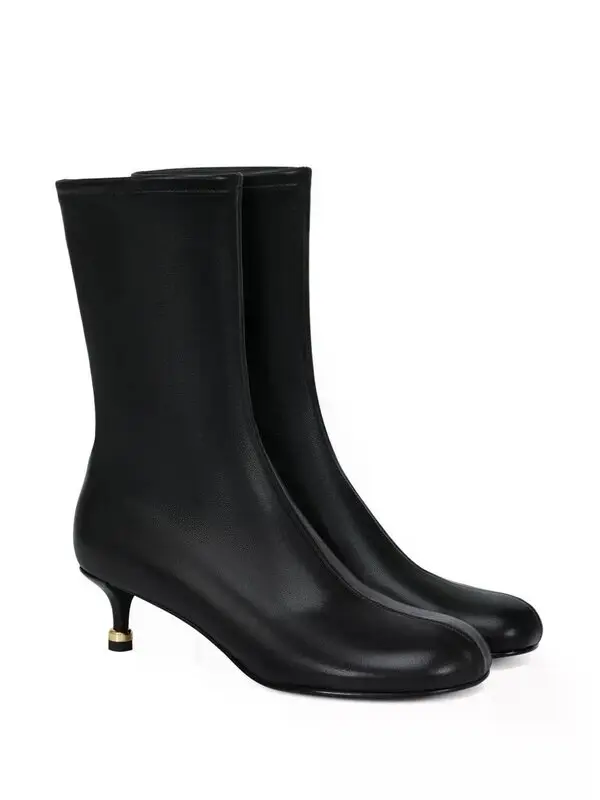 POTAMY Round-toe Heeled Ankle Boots - Black