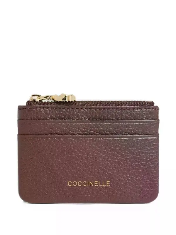 COCCINELLE Small C-me Softy Pebbled Card Holder - Brown