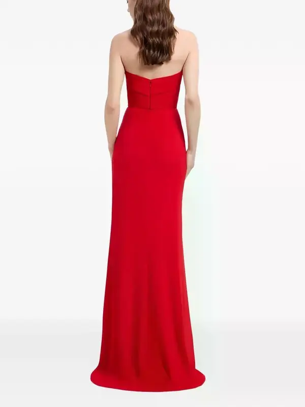 Elie Saab Strapless Draped Maxi Dress